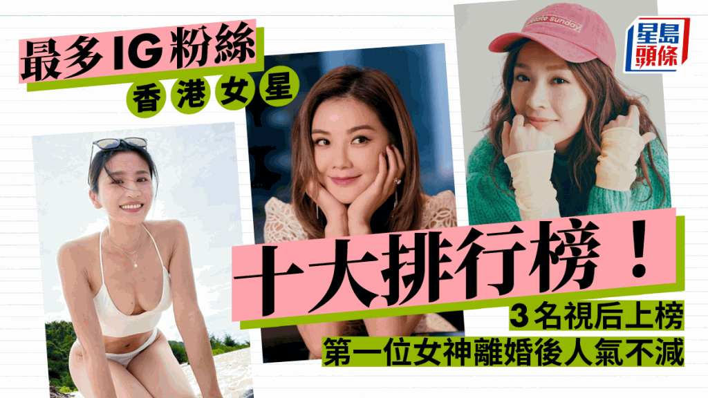 最多IG粉絲香港女星十大排行榜！3名視后上榜 首位女神離婚後人氣不減 | Headlife | 頭條日報